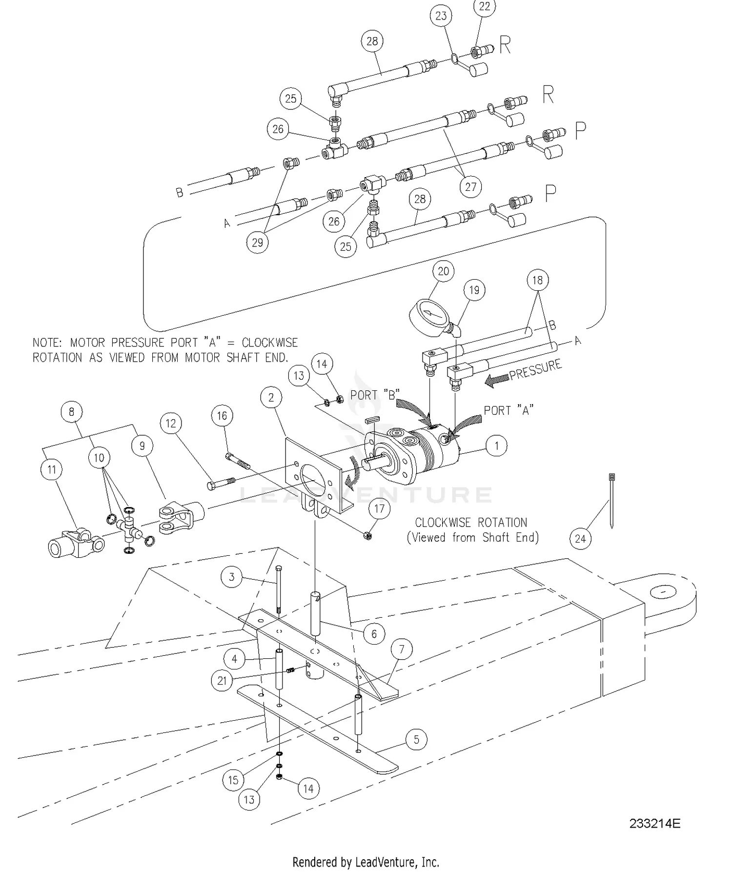 Unverferth 1150/1160 Hydraulic Drive Options Parts Diagrams