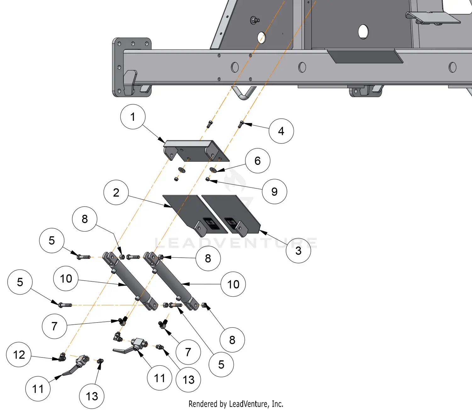 Unverferth 410XL Seed Pro Bulk Box Carrier S/N D61330100 & Up Parts ...