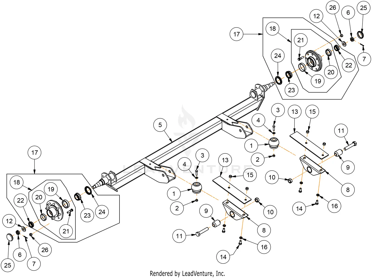 Unverferth 530 Roadrunner Header Transport S/N D67620100 & Up Parts ...