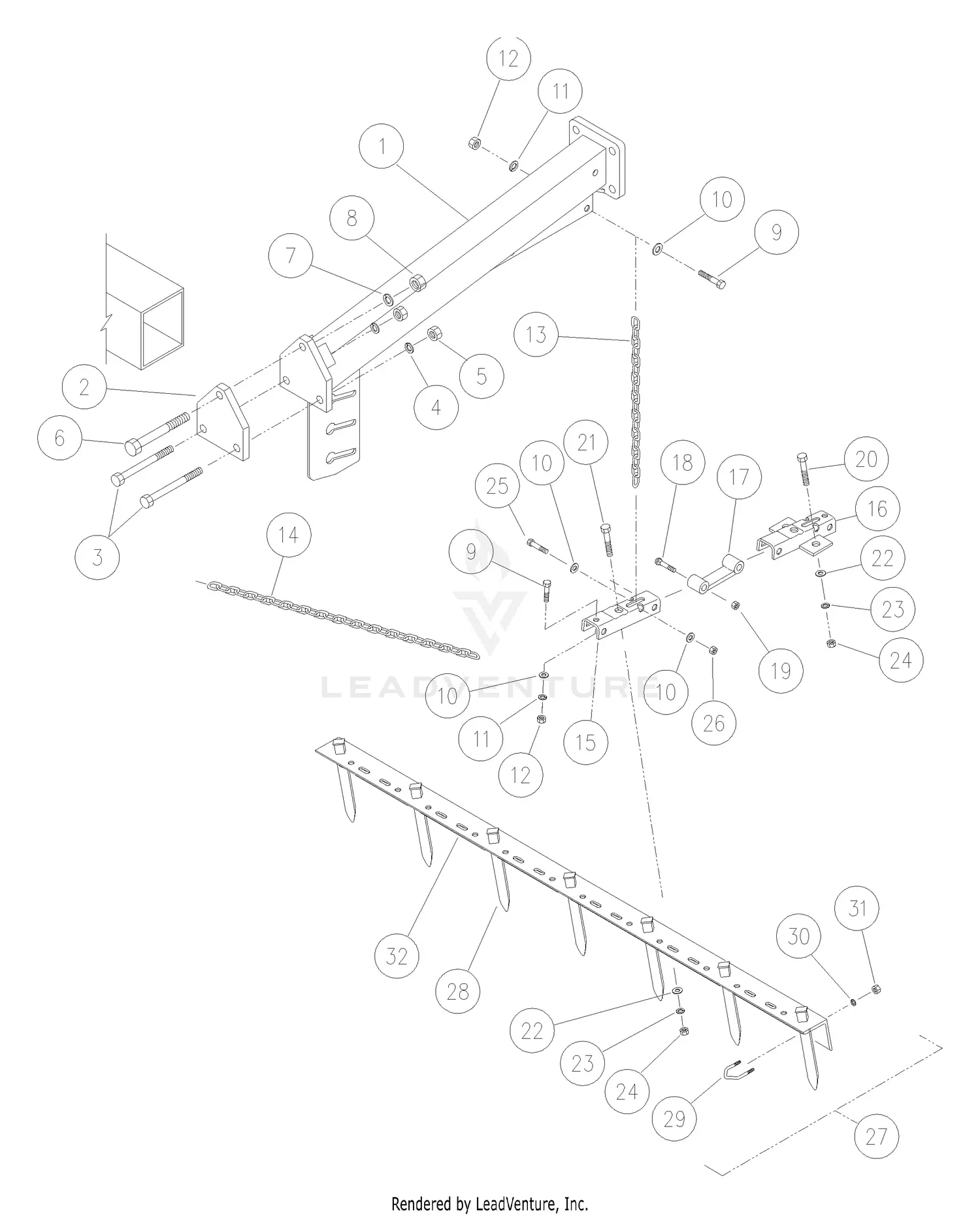 Unverferth HVC 2000 Brent Field Cultivator 22'-32' S/N B18560100 & Up ...