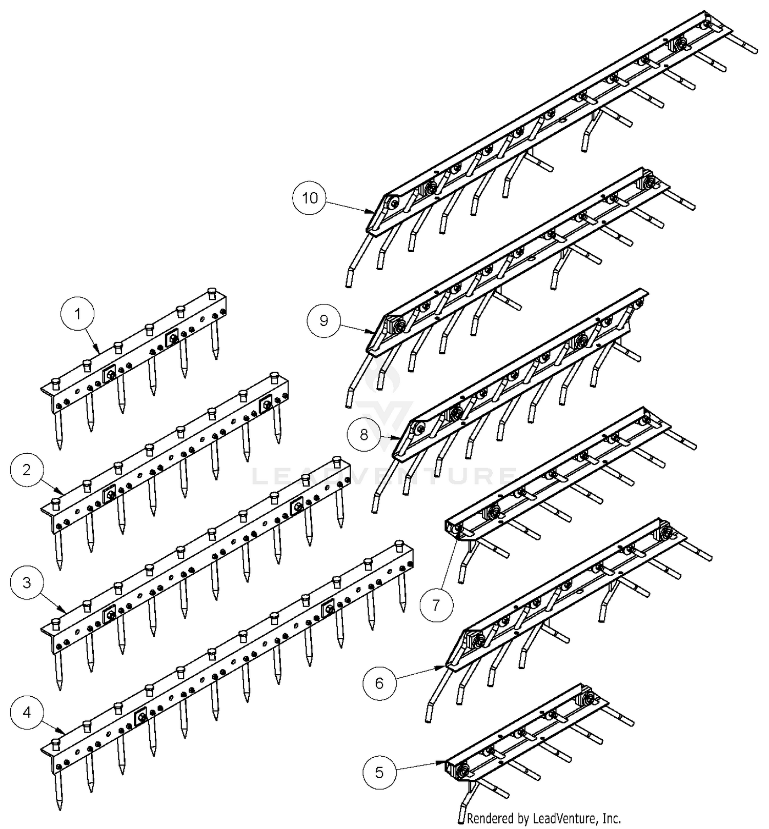 Unverferth Perfecta 4FT-8FT Models S-Tine Field Cultivator Model 10 S/N ...