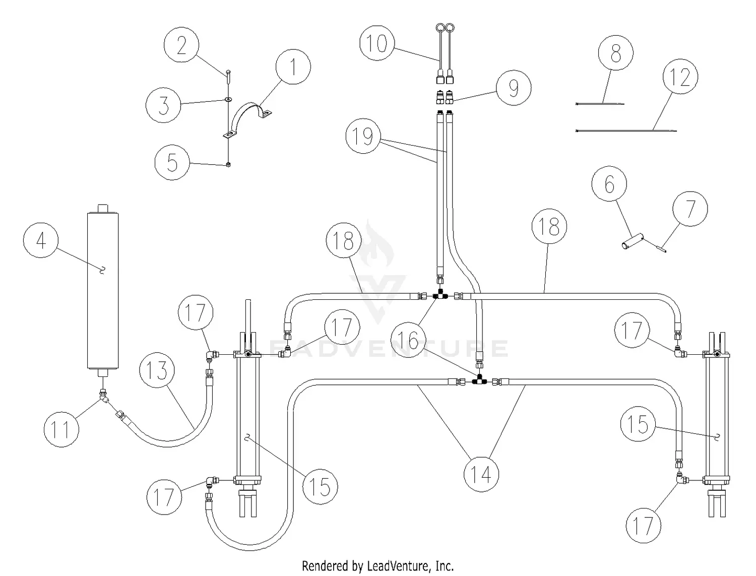 Unverferth Ripper Stripper Mounted Lift-Assist Parts Diagrams