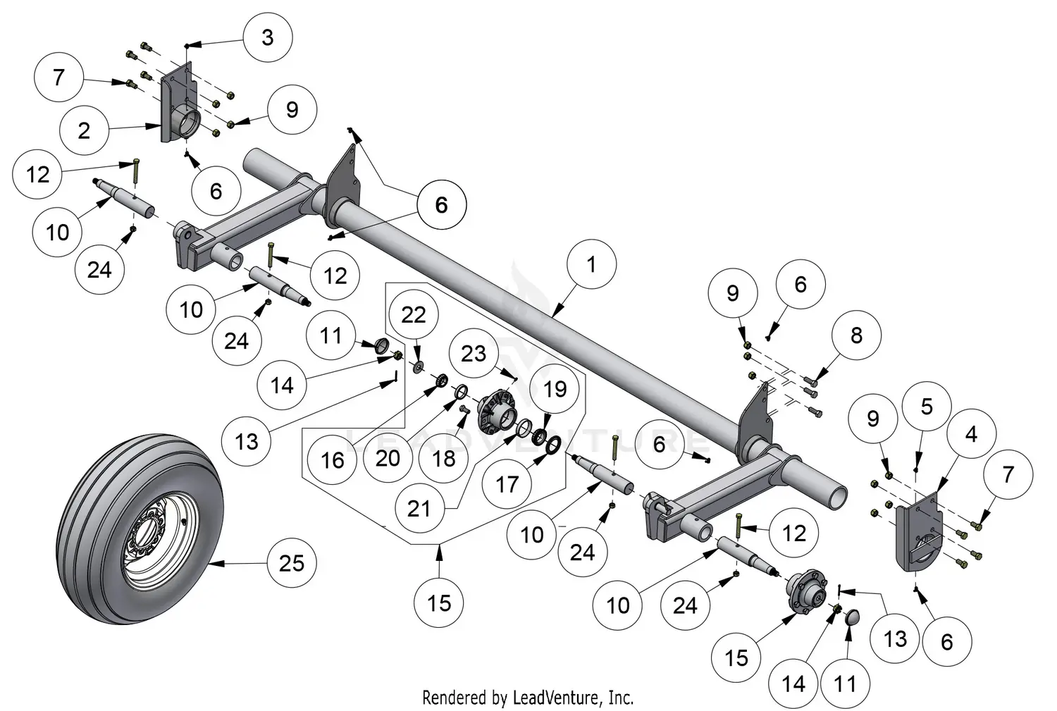 Unverferth Rolling Harrow 1645D 5-Section Vertical Fold 47'-59' S/N ...