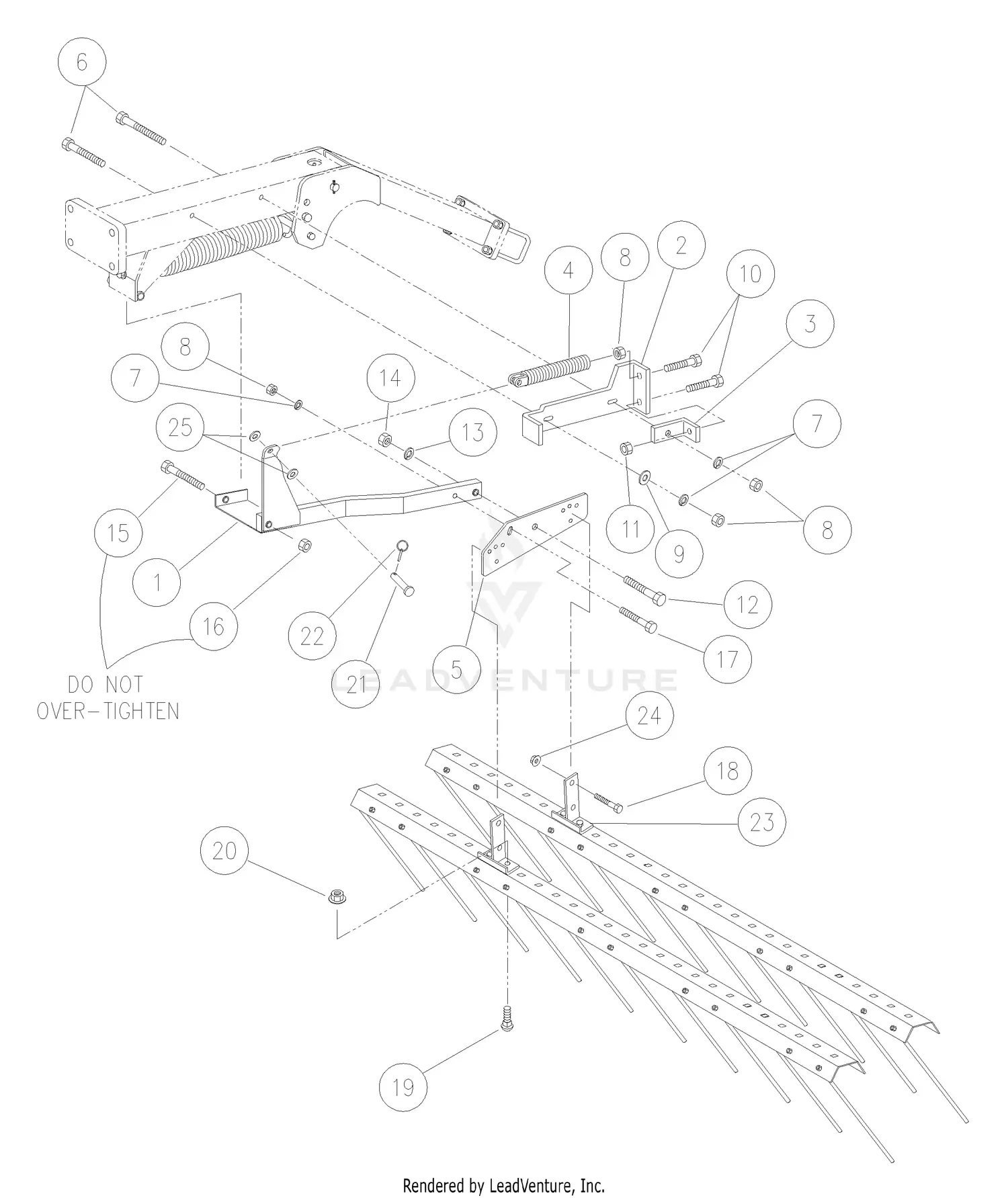Unverferth Spiral Rolling Basket (5 Shank) S/N B16730100 & Up Parts ...