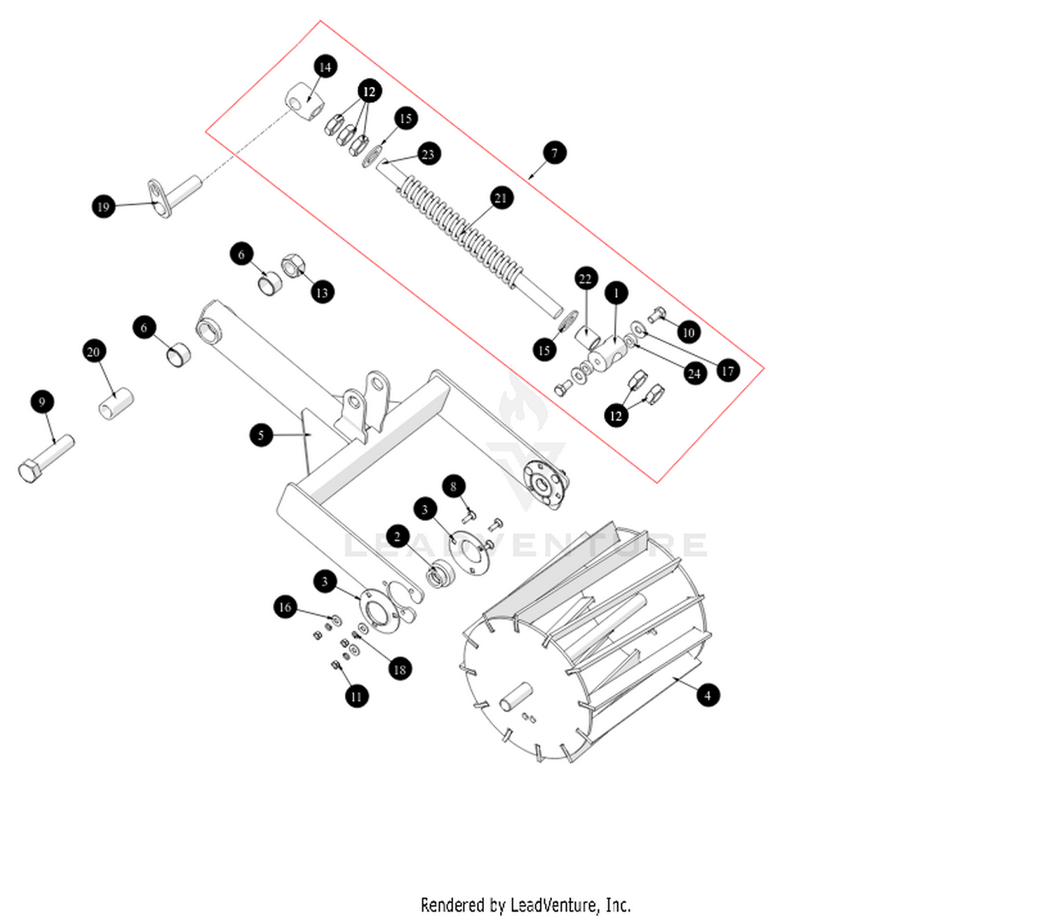 Unverferth 14 in.Basket Parts Diagrams