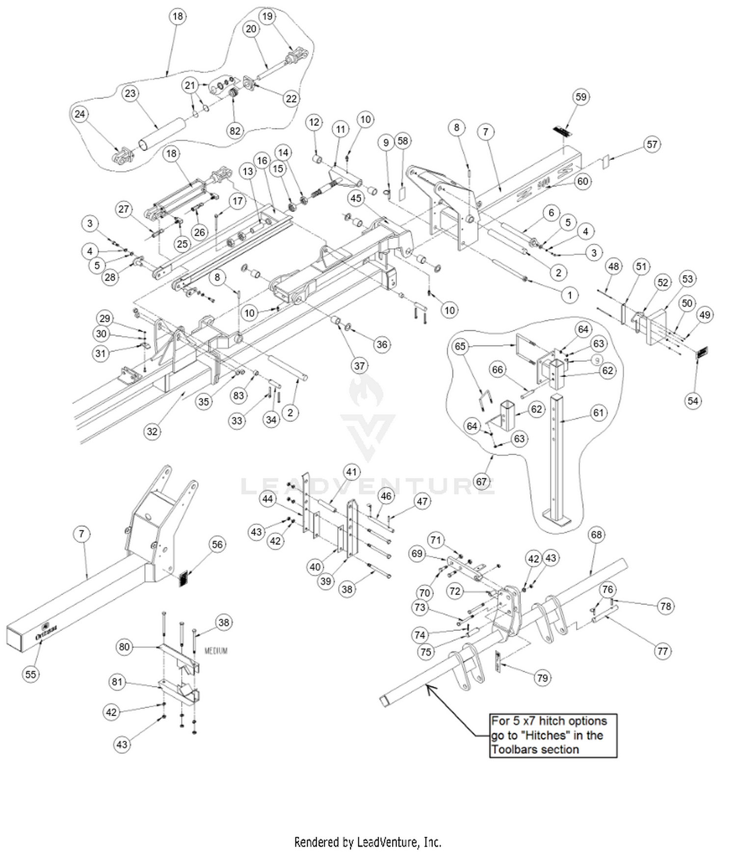 Unverferth 900 Stacking Toolbar Assembly Parts Diagrams