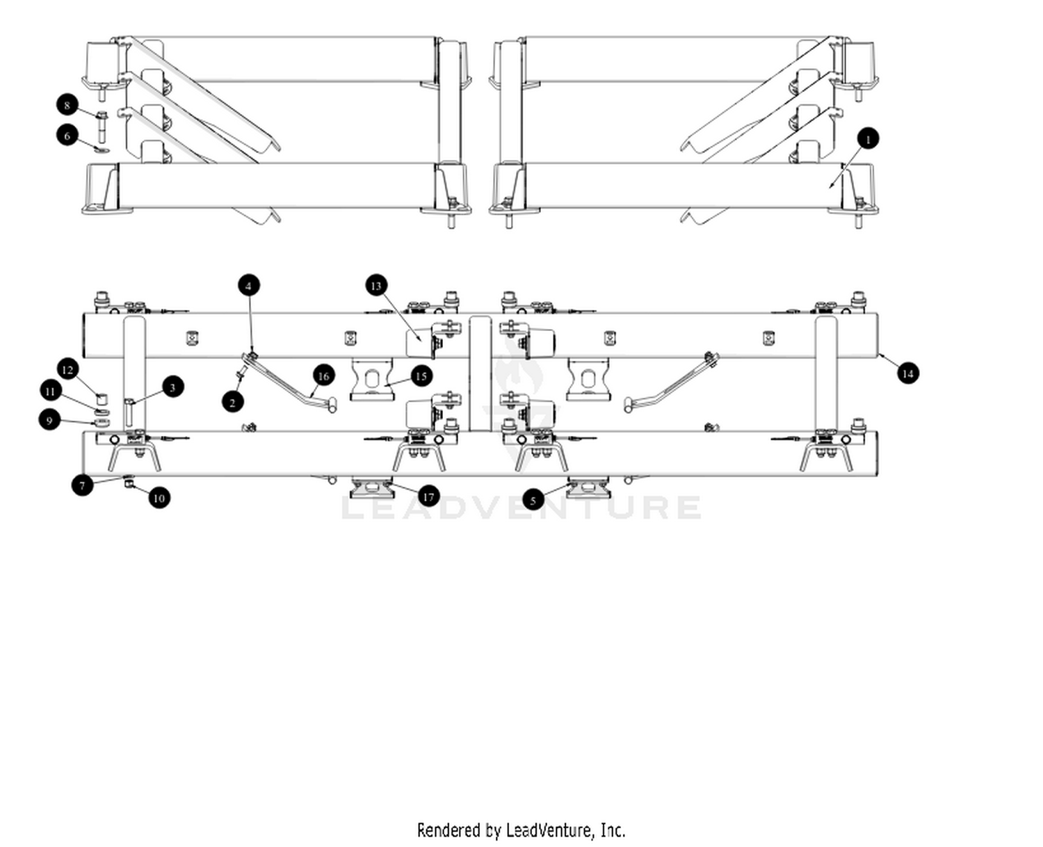 Unverferth Dual Bin Mount Parts Diagrams