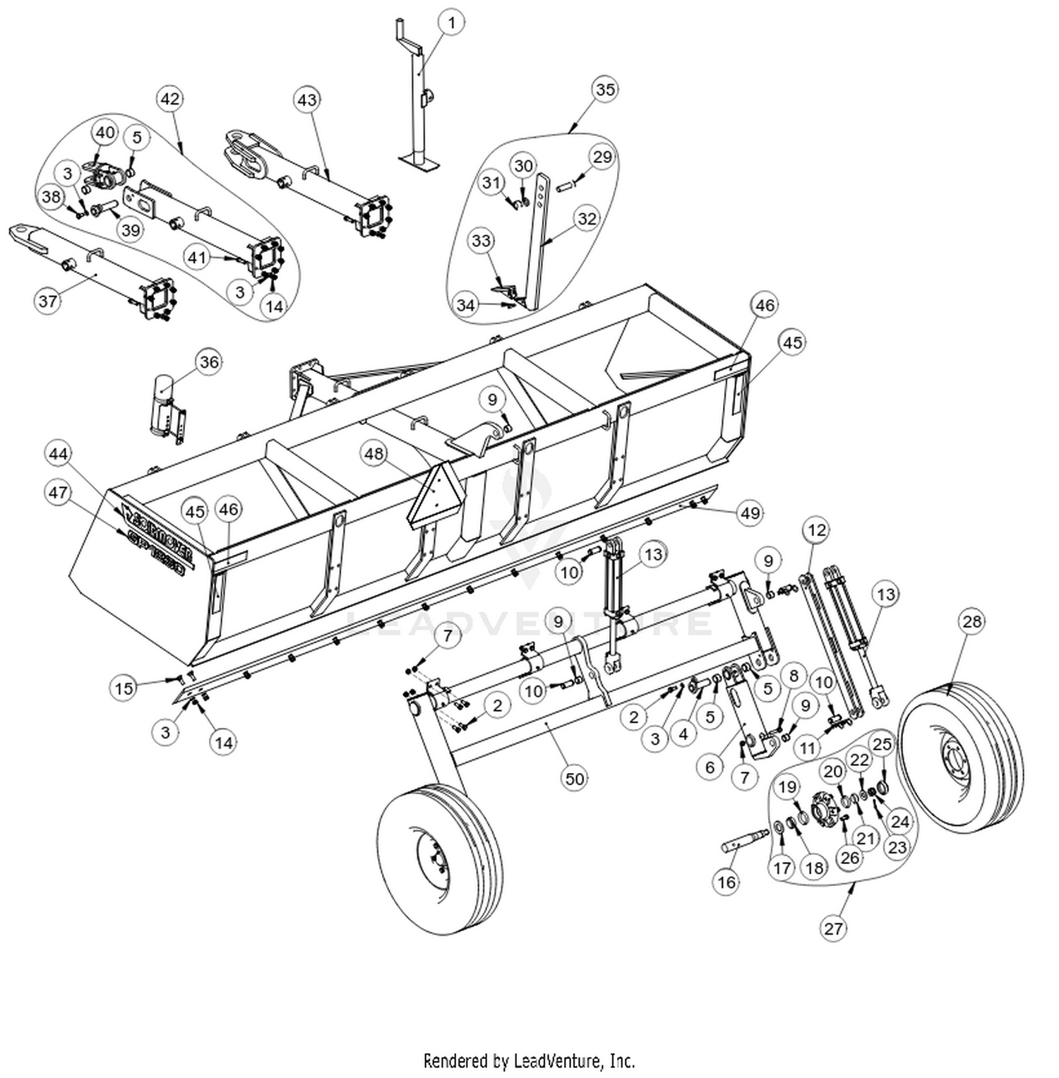 Unverferth General Purpose Scraper Parts Diagrams