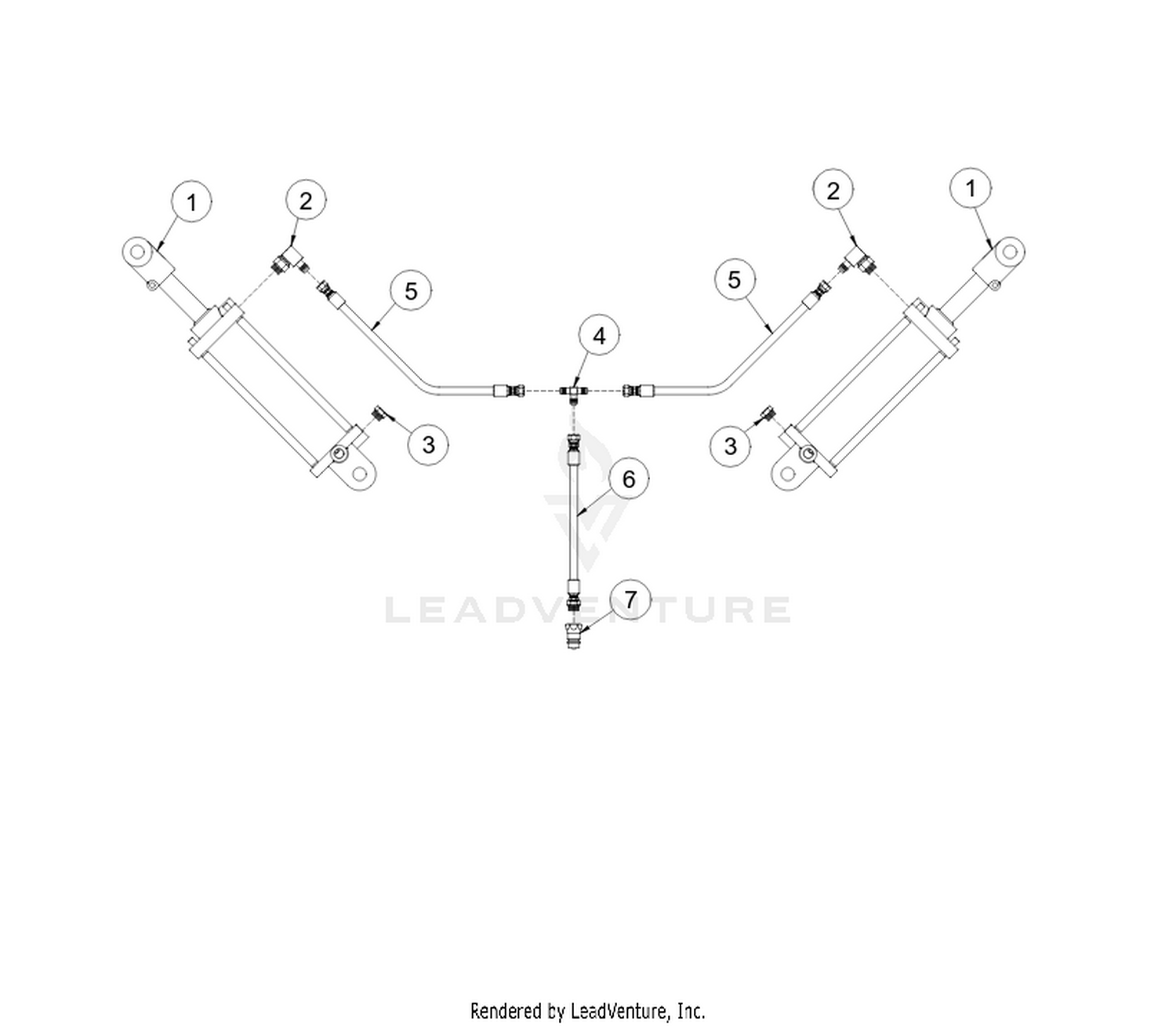 Unverferth Gull wing hydraulic assembly Parts Diagrams