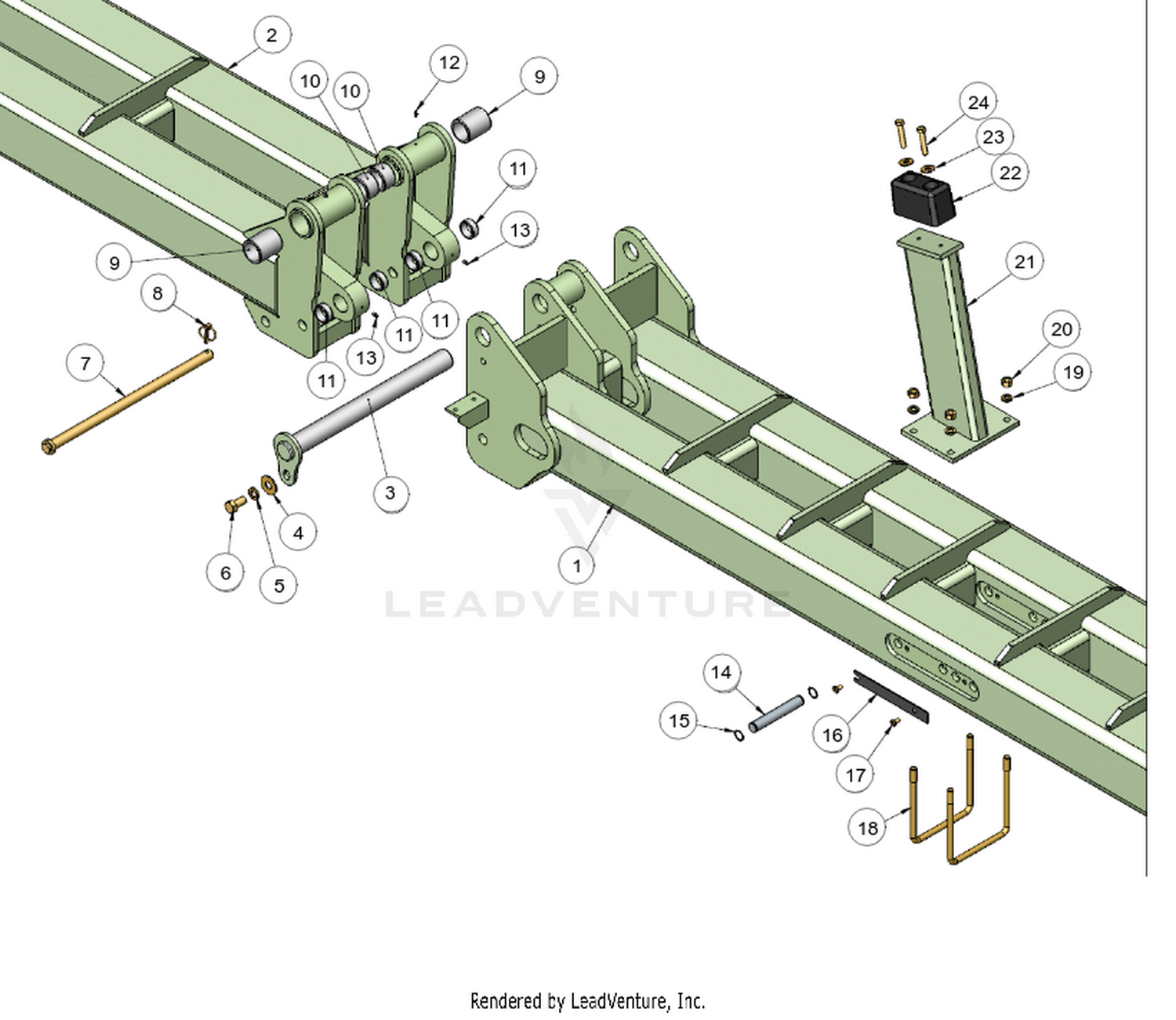 Unverferth Hinge assembly Parts Diagrams