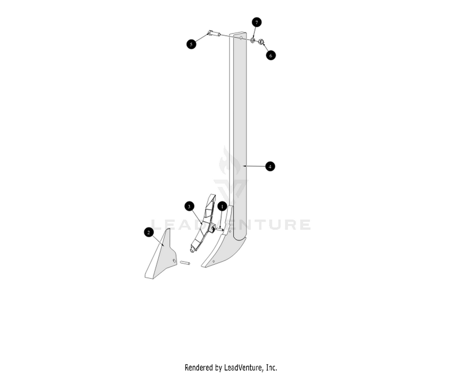 Unverferth Inter-Row Ripper Shank Parts Diagrams