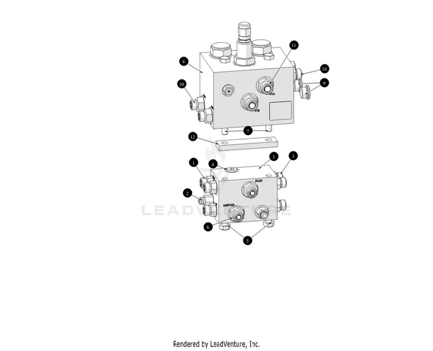 Unverferth Manifolds_Hydraulics_CE_727 Parts Diagrams