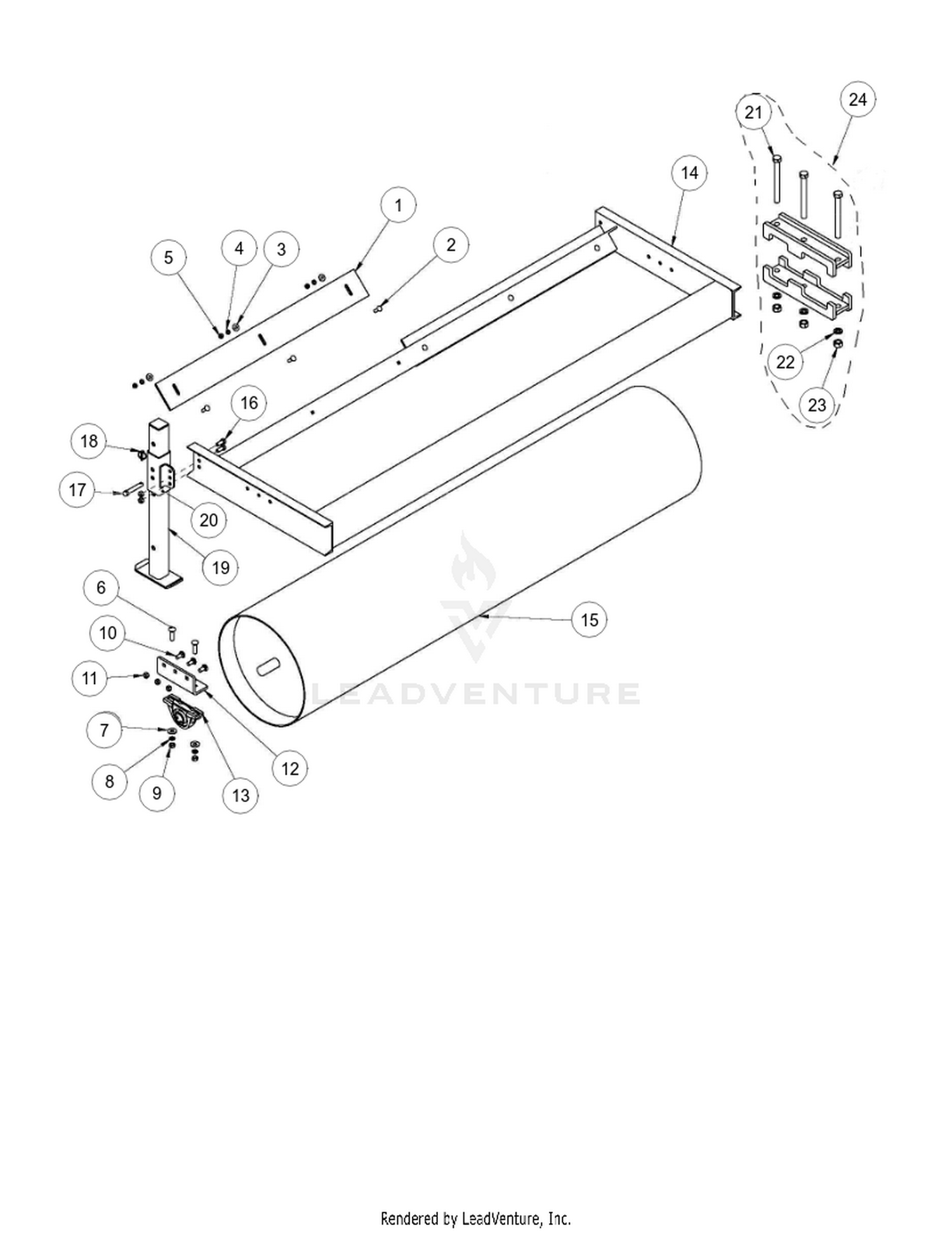 Unverferth Roller Row Unit Parts Diagrams