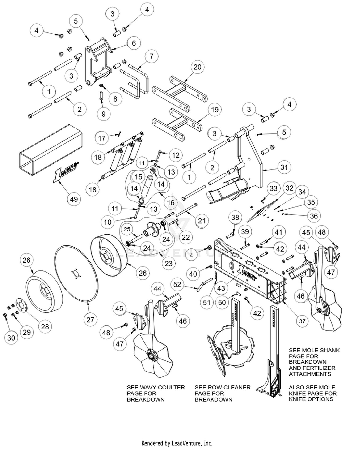 Unverferth Typical Row Unit 2005 thru 2008 Parts Diagrams