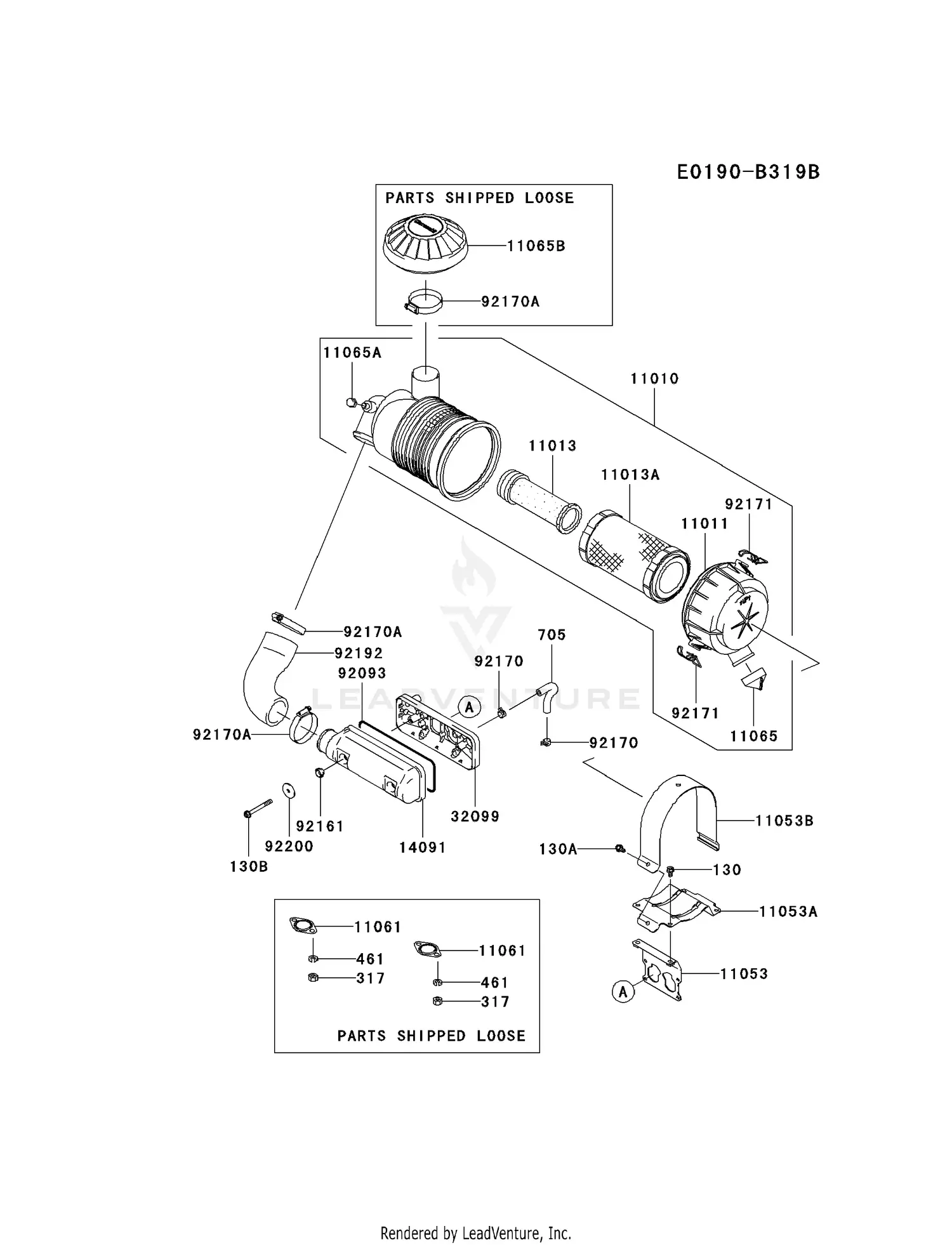 Kawasaki FD731V-BS04 4 Stroke Engine FD731V Parts Diagrams
