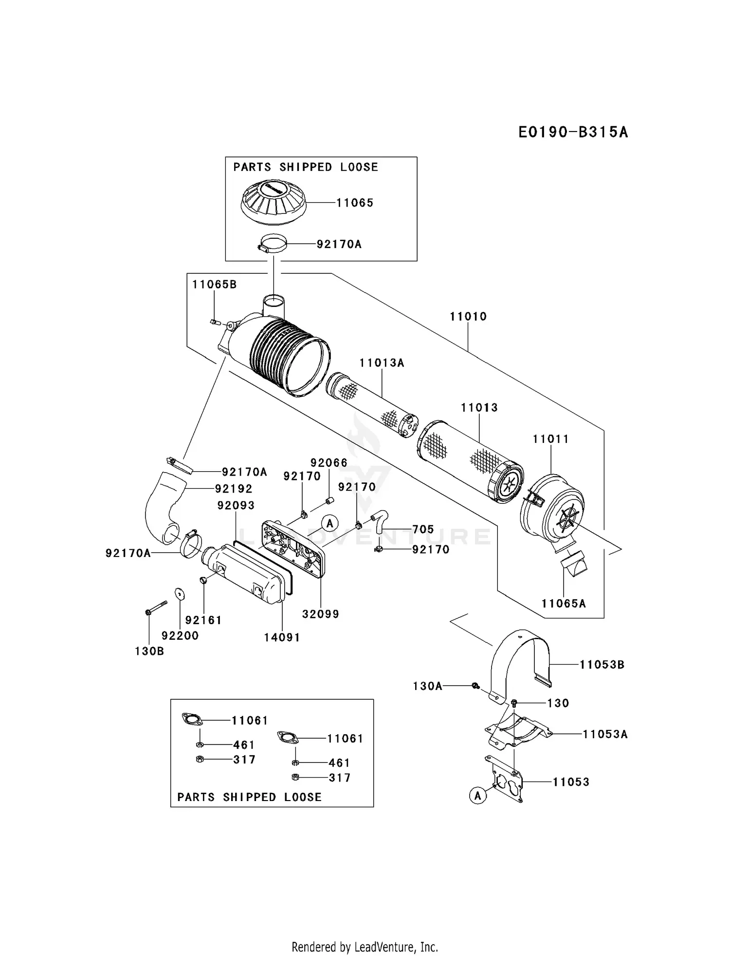 Kawasaki FD731V-HS00 4 Stroke Engine FD731V Parts Diagrams