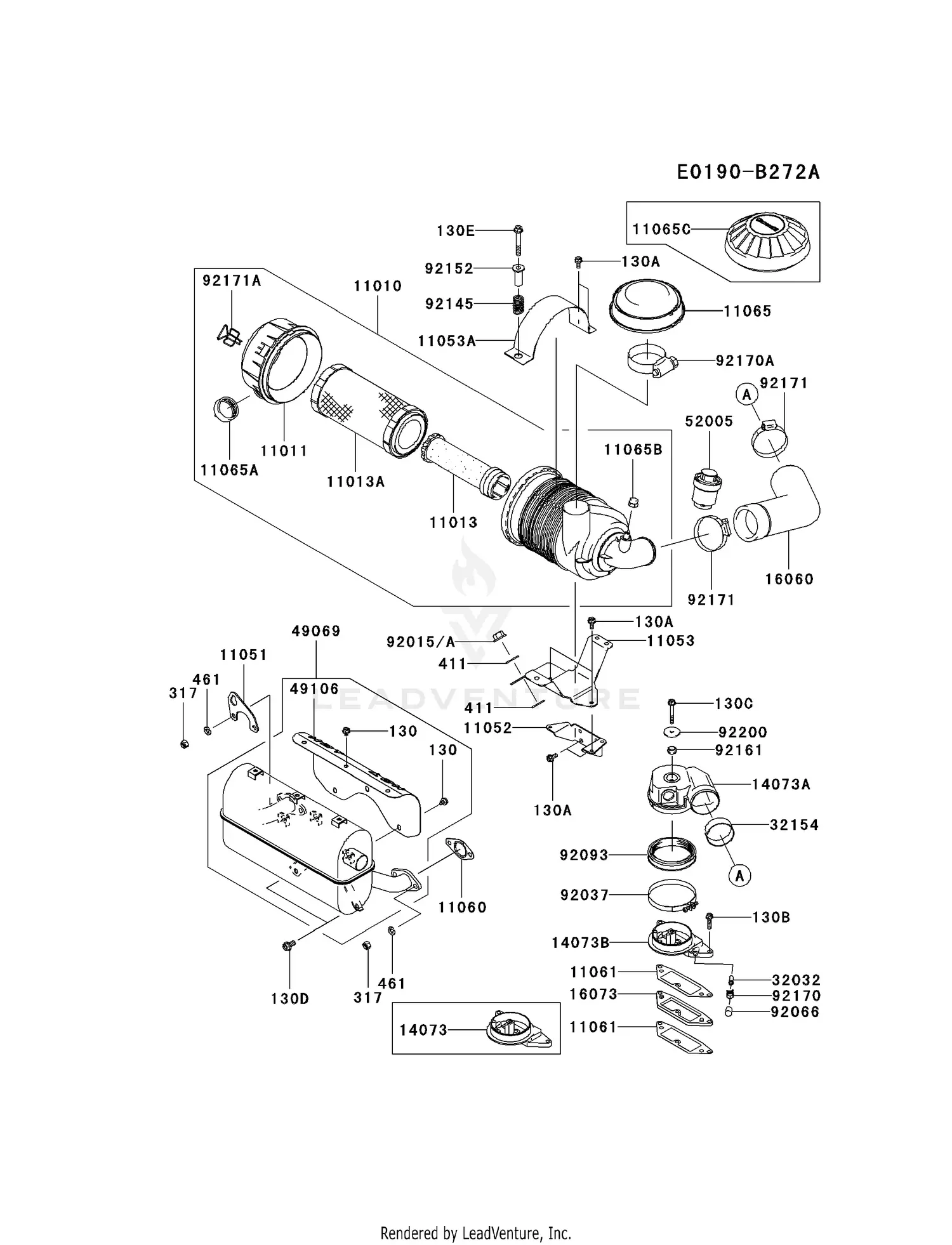 Kawasaki FD791D-DS01 4 Stroke Engine FD791D Parts Diagrams