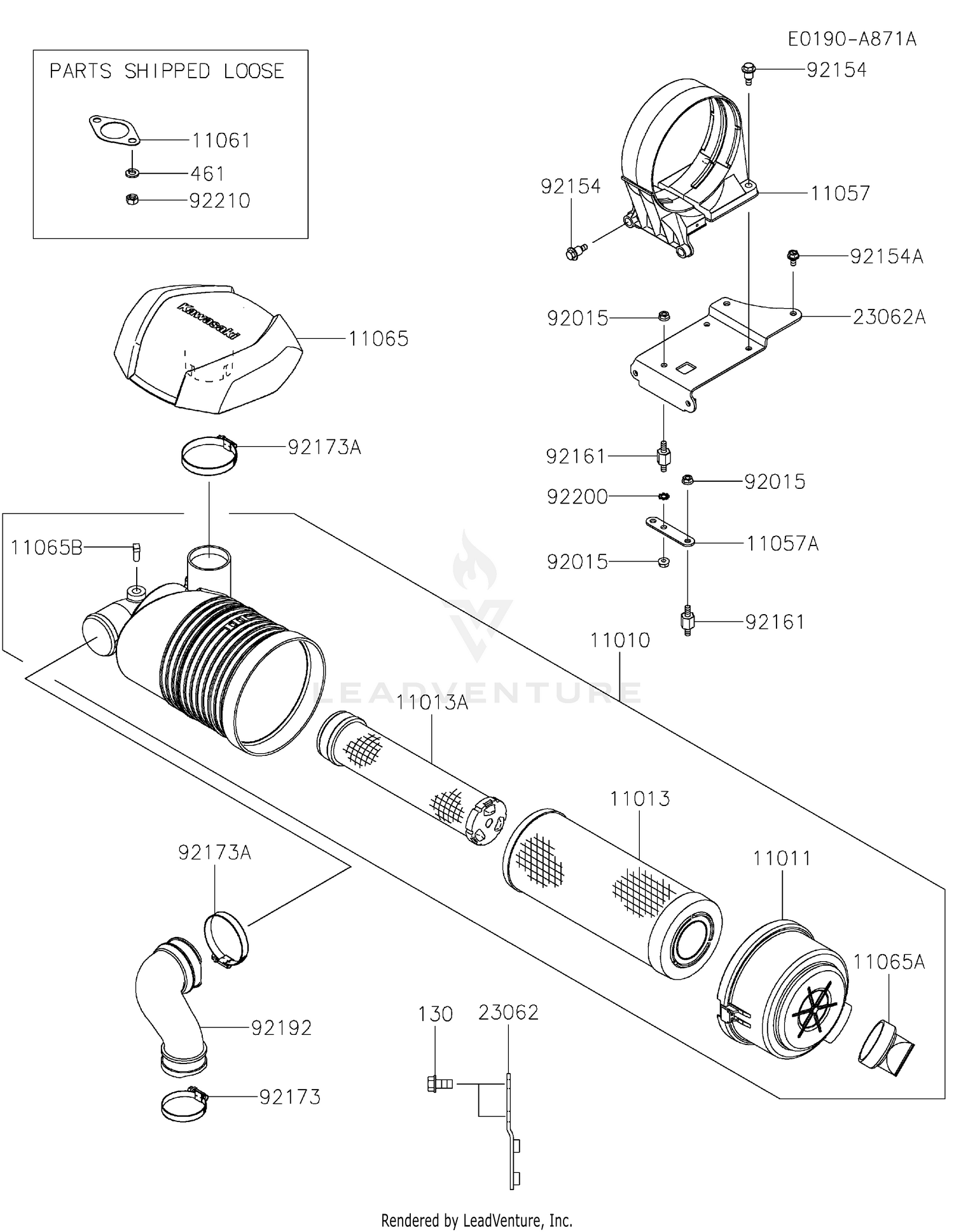 Kawasaki FXT00V-AW11 4 Stroke Engine FXT00V Parts Diagrams