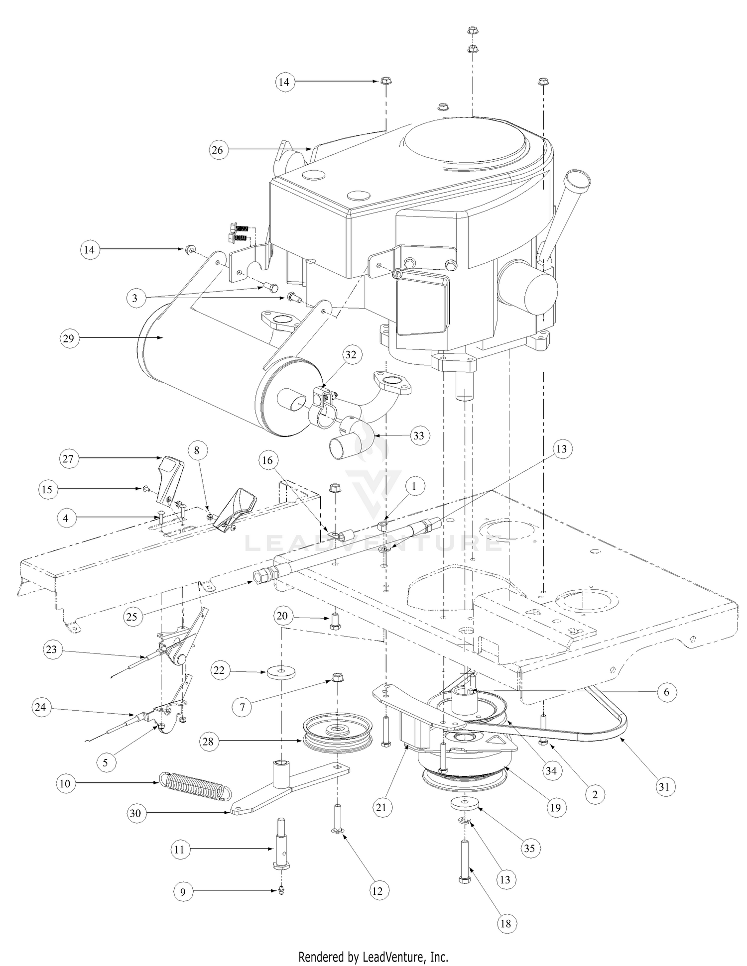 Cub Cadet 3654 (53AB5B8K100 / ZT54) 53AB5B8K100 ZT54 Parts Diagrams