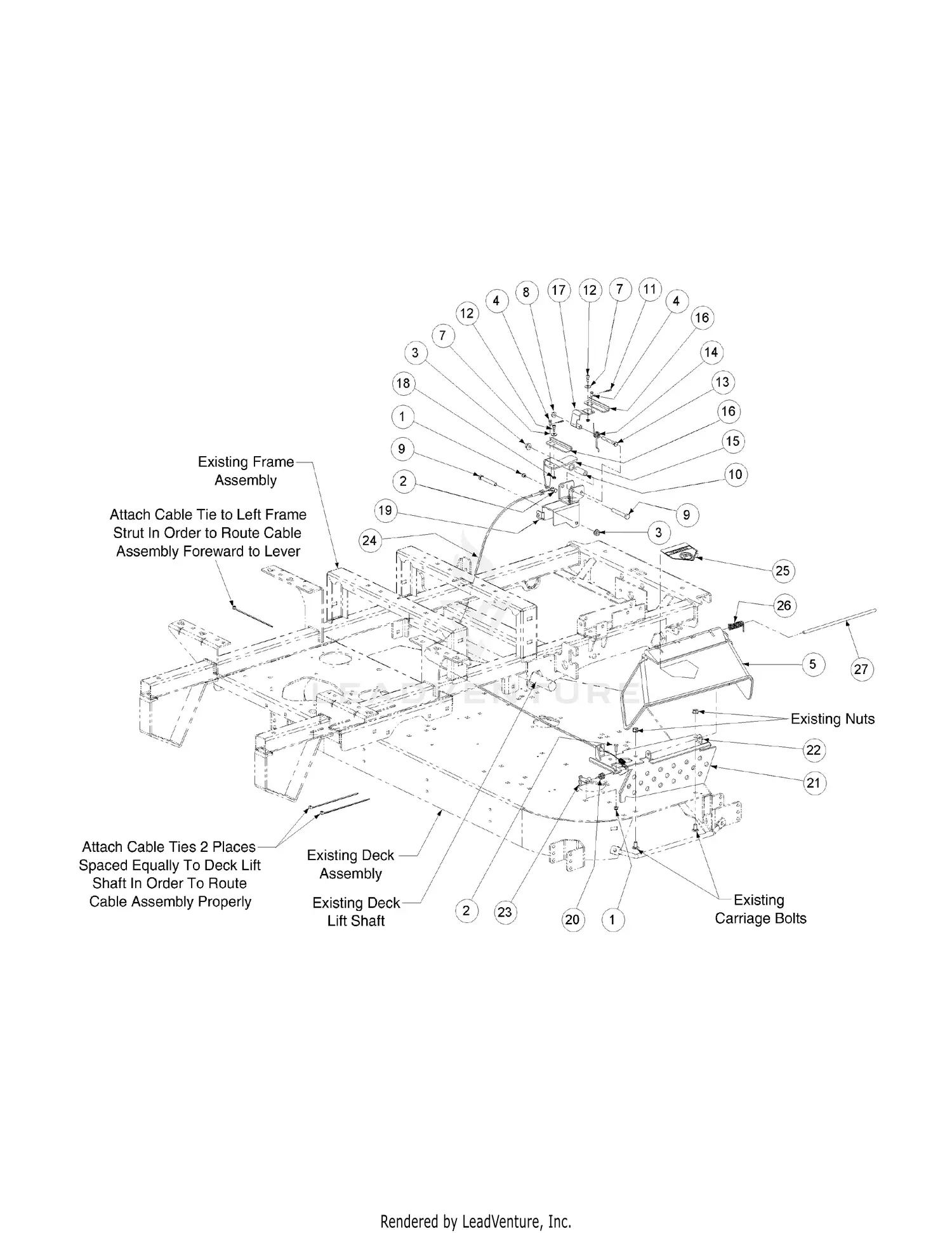 Cub Cadet M54-KH (53BH8CT4050) (2011 & After) (Tank M) 27HP Kohler ...