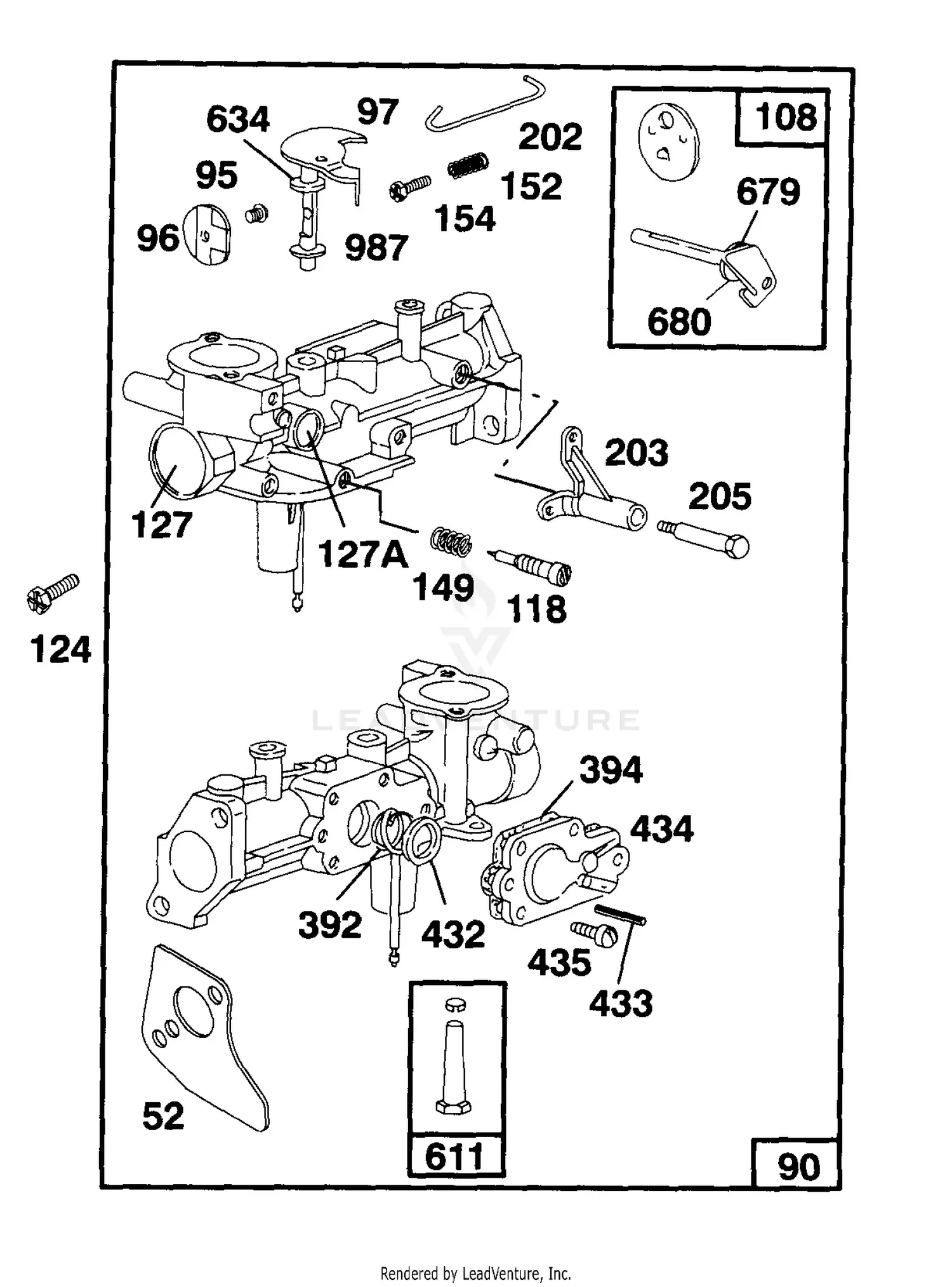Cub Cadet 645C243 (243-645C100) (1993 Engine) Parts Diagrams