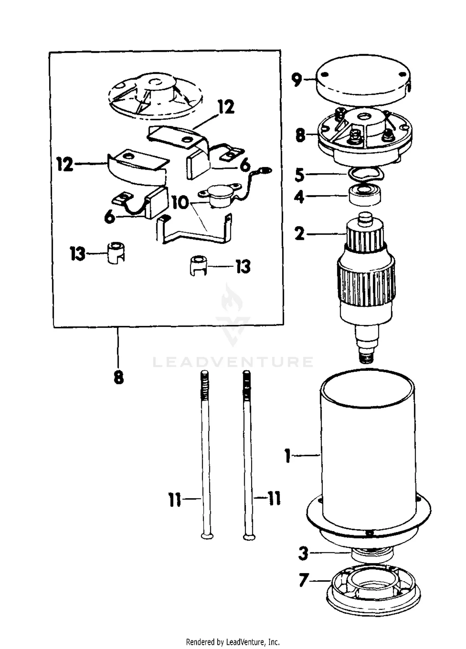Cub Cadet Cadet 95 Riding Mower-Built 1973-1978 0340020U Parts Diagrams