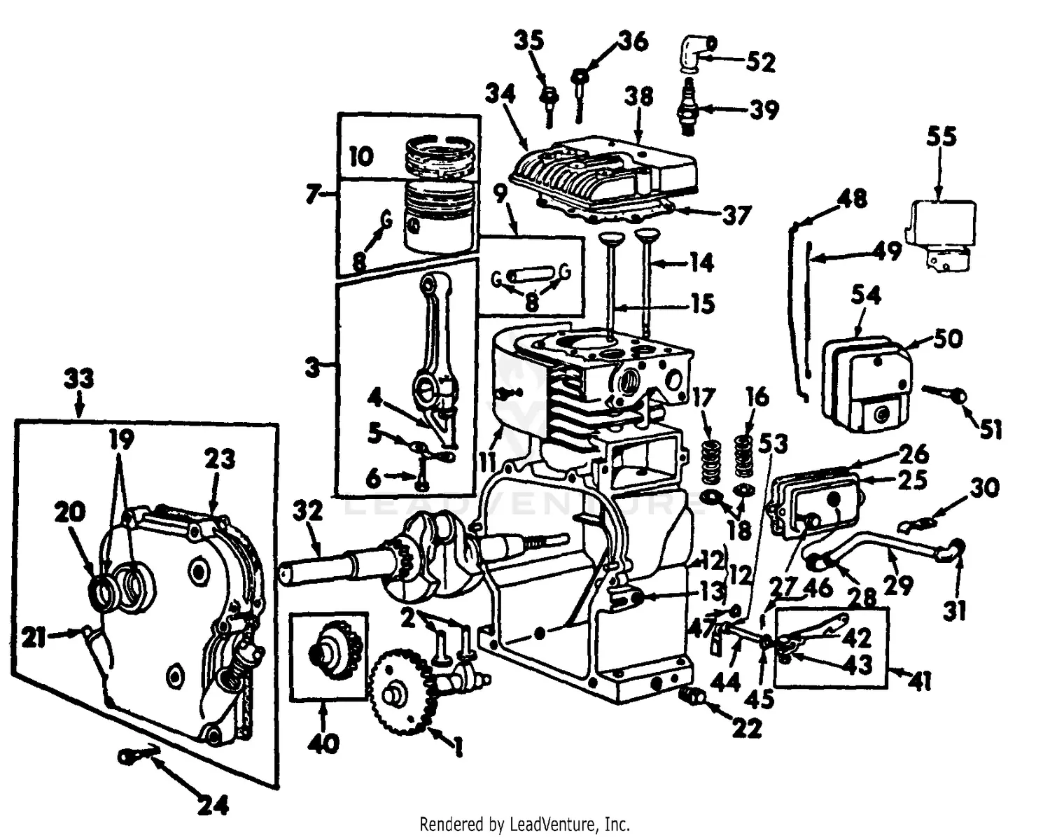 Cub Cadet 526 Rotary Tiller-Built 1972-1977 Parts Diagrams