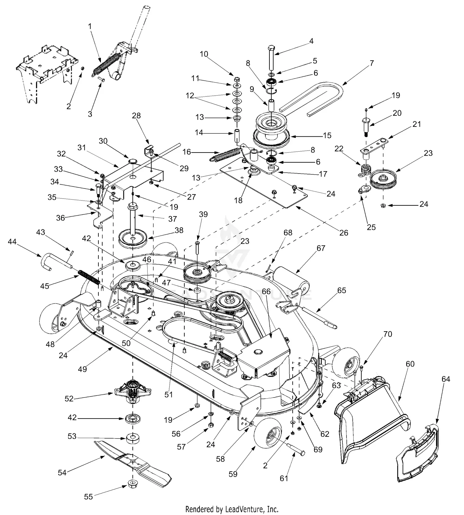 Cub Cadet 364 (2001) 53AA1A5L100 (2001) Parts Diagrams