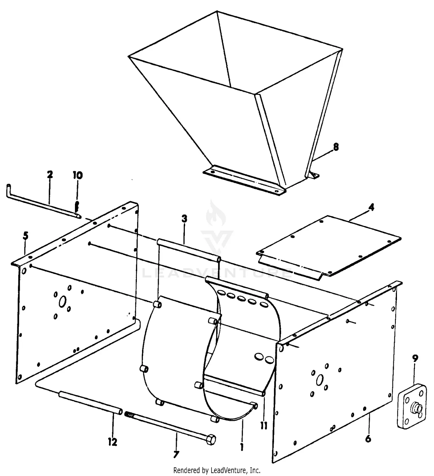 Cub Cadet 59M Shredder, Grinder-Built 1973 & 1974 Parts Diagrams
