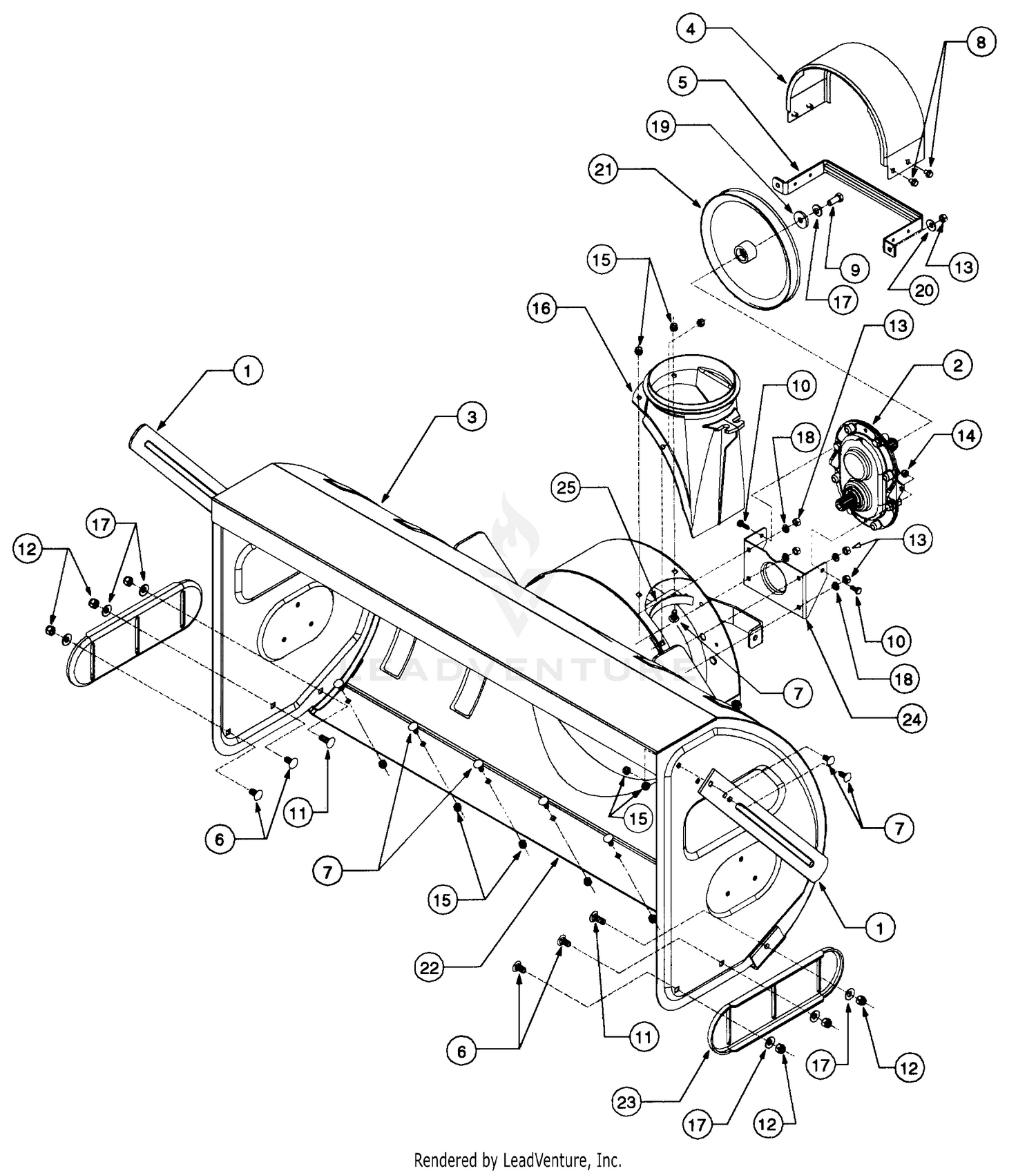 Cub Cadet 551 45" Snowthrower (190-551-100) 190-551-100 Parts Diagrams