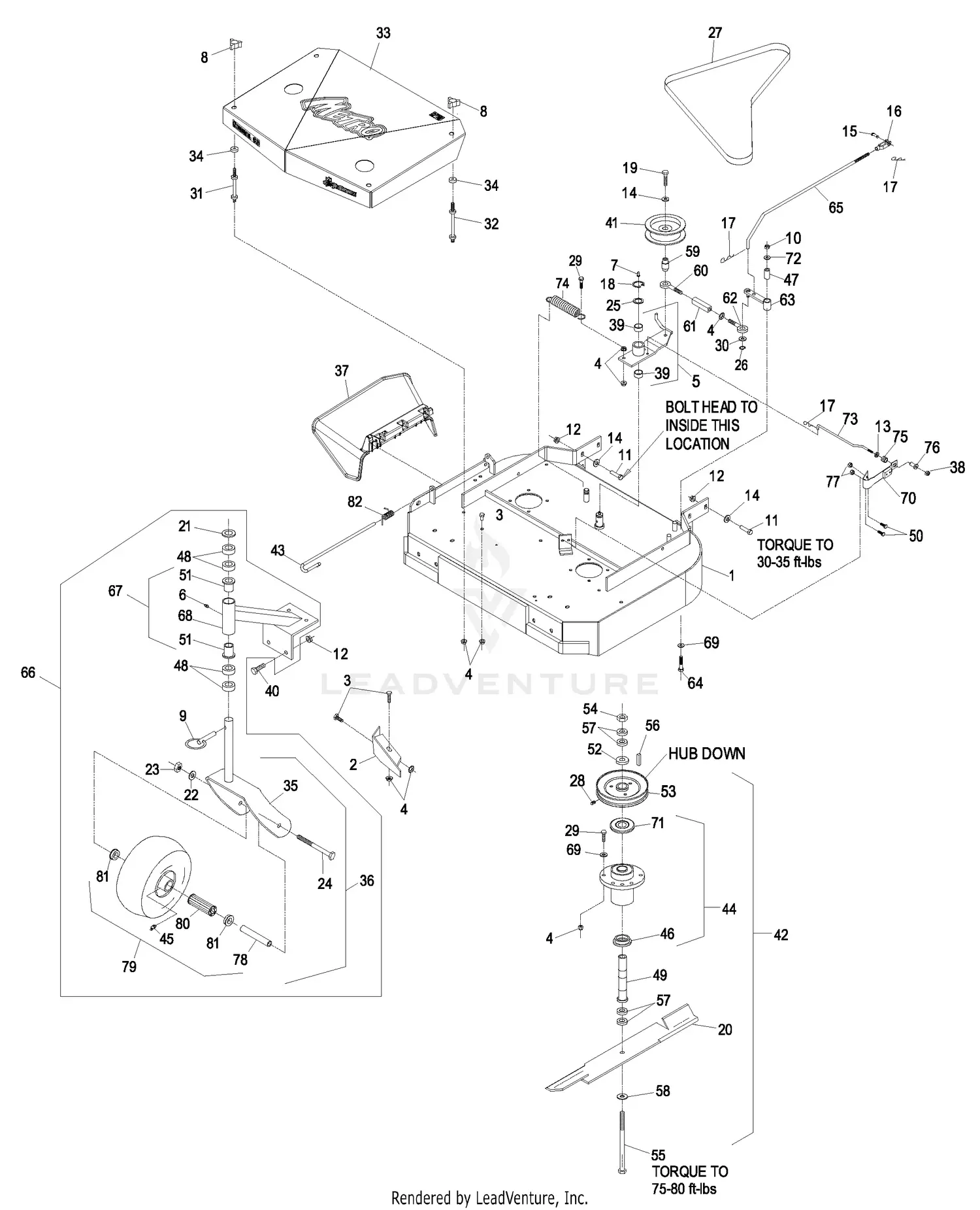 eXmark Metro Five Speed S/N 850,000 & Up M16KA322P S/N 850,000 & Up ...