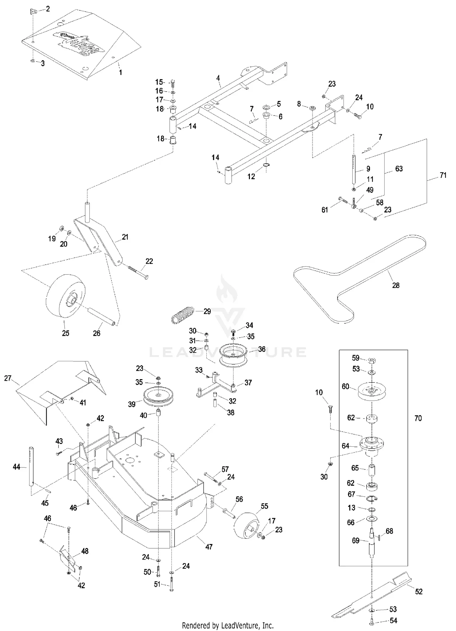 eXmark Metro HP S/N 220,000-259,999 MHP3615KA S/N 220,000-259,999 (2000 ...