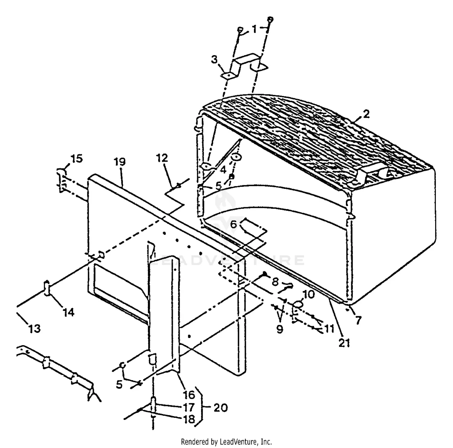 eXmark New Grass Catcher Assembly/Parts Parts Diagrams