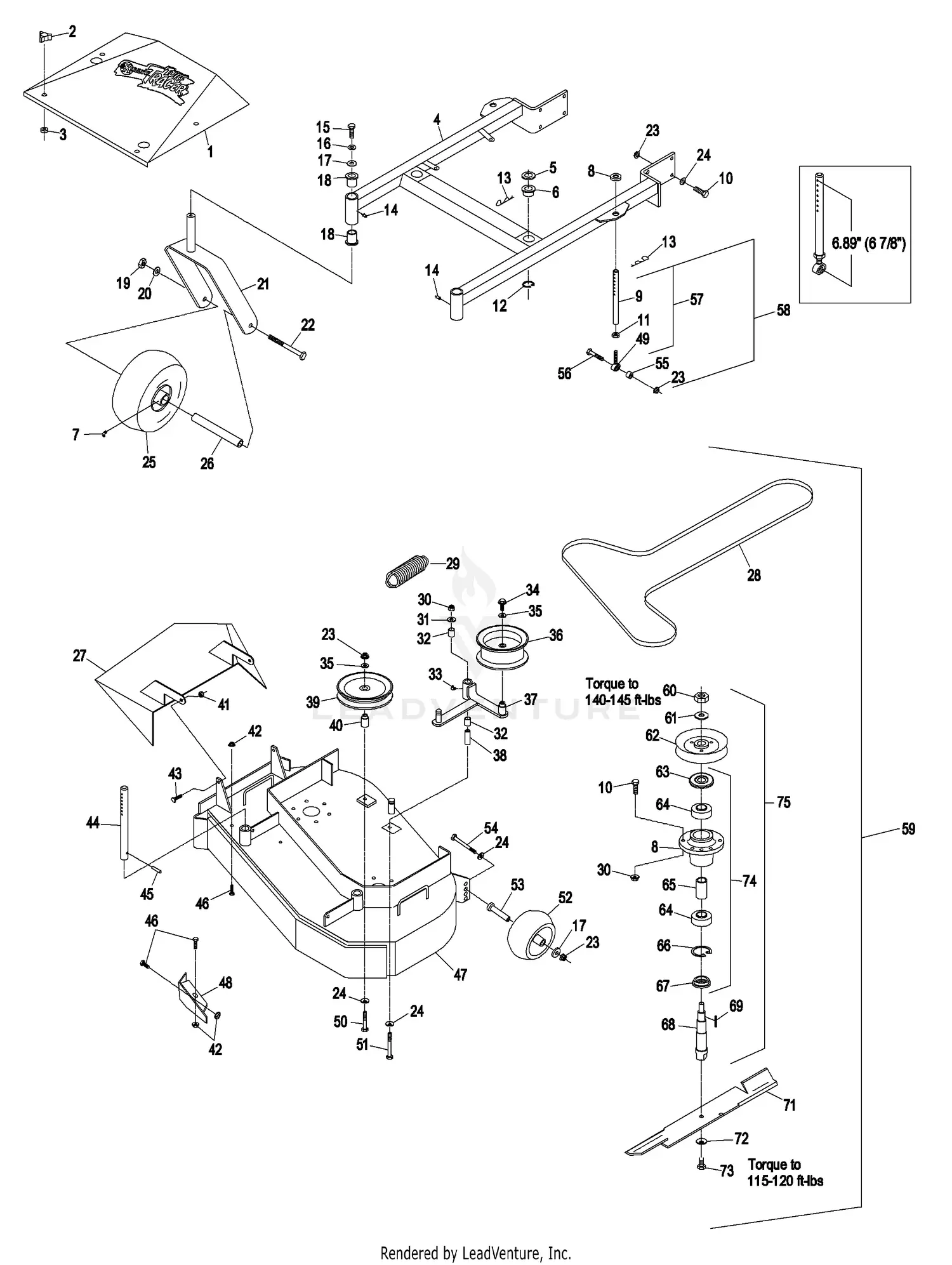 eXmark Turf Tracer HP S/N 370,000-439,999 TT3615KAC S/N 370,000-439,999 ...