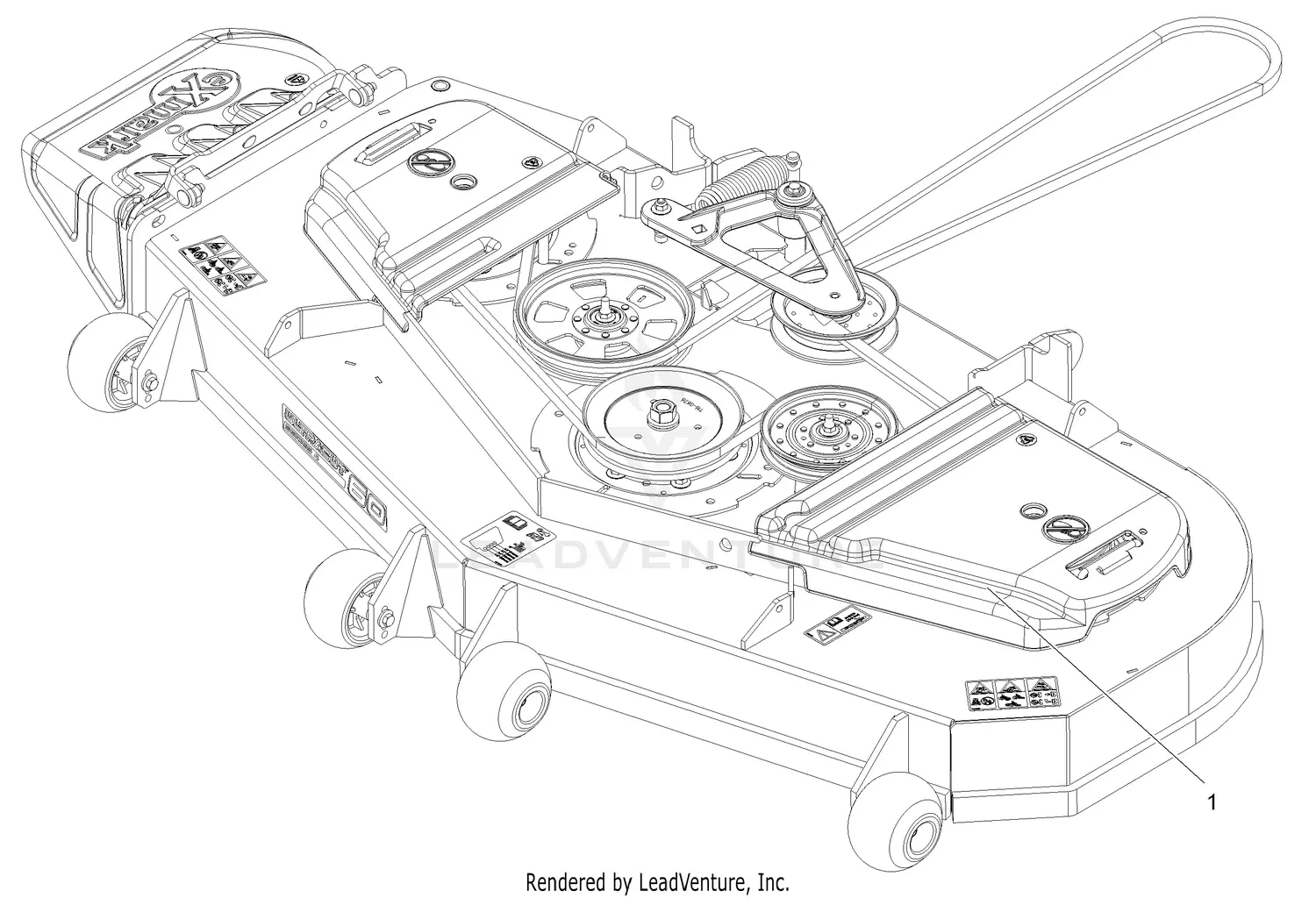 eXmark LZE742GKC604A3 S/N 316,000,000 & Up Parts Diagrams