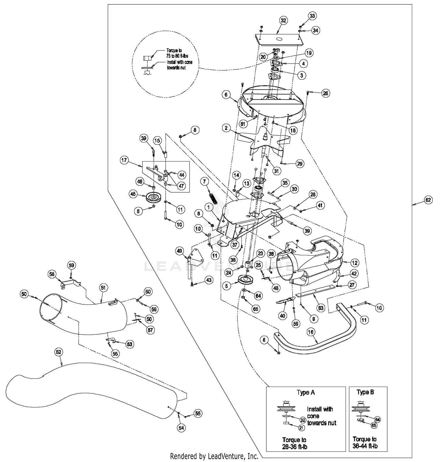 eXmark UVD60 S/N 315,000,000 & Up Parts Diagrams