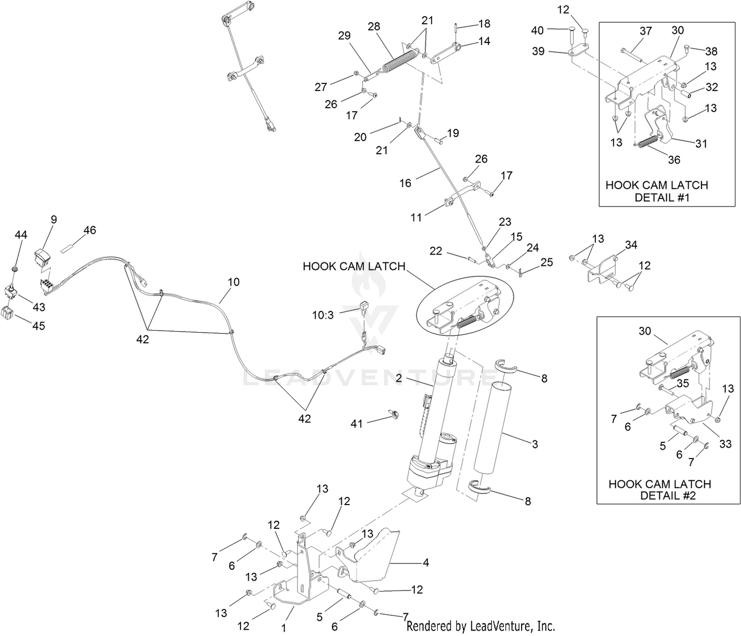 eXmark Hopper Power Dump Kit, Dedicated-Bagging Riding Mower Model No ...