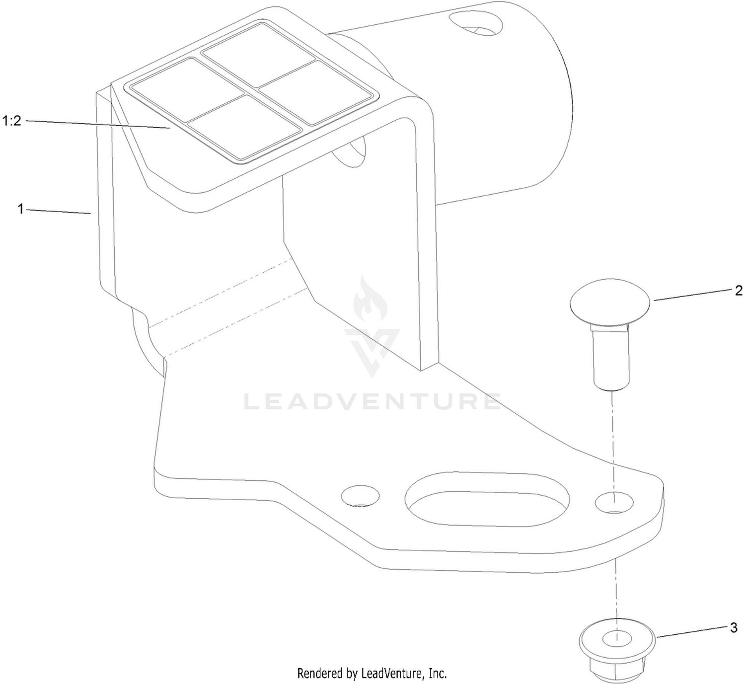 eXmark Jack Mount Kit, Zero-Turn-Radius Side-Discharge or Rear ...