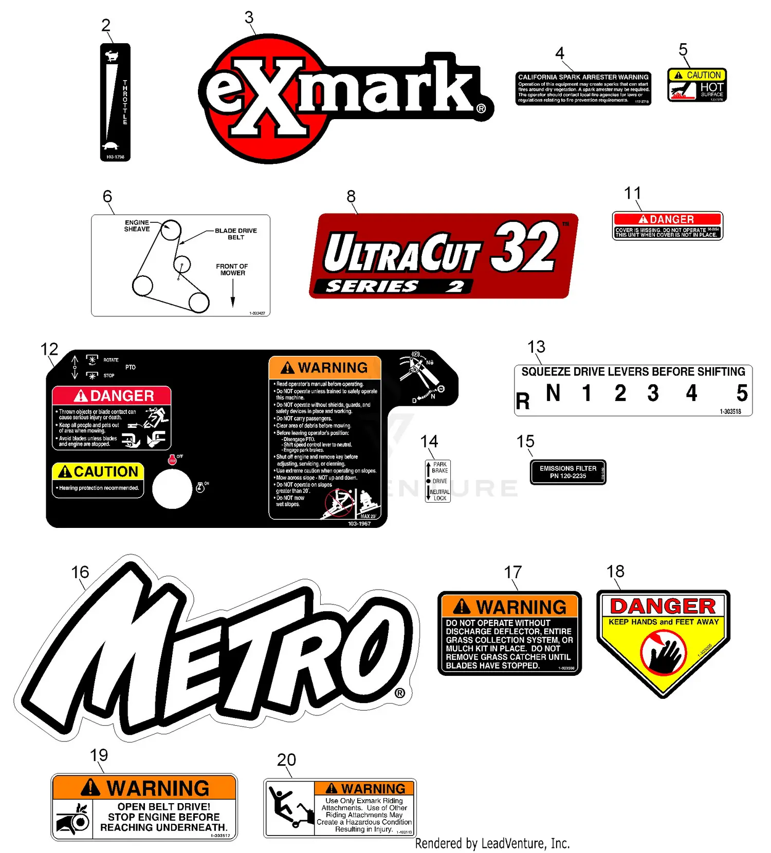 eXmark MG481KA322P S/N 312,000,000 & Up Parts Diagrams