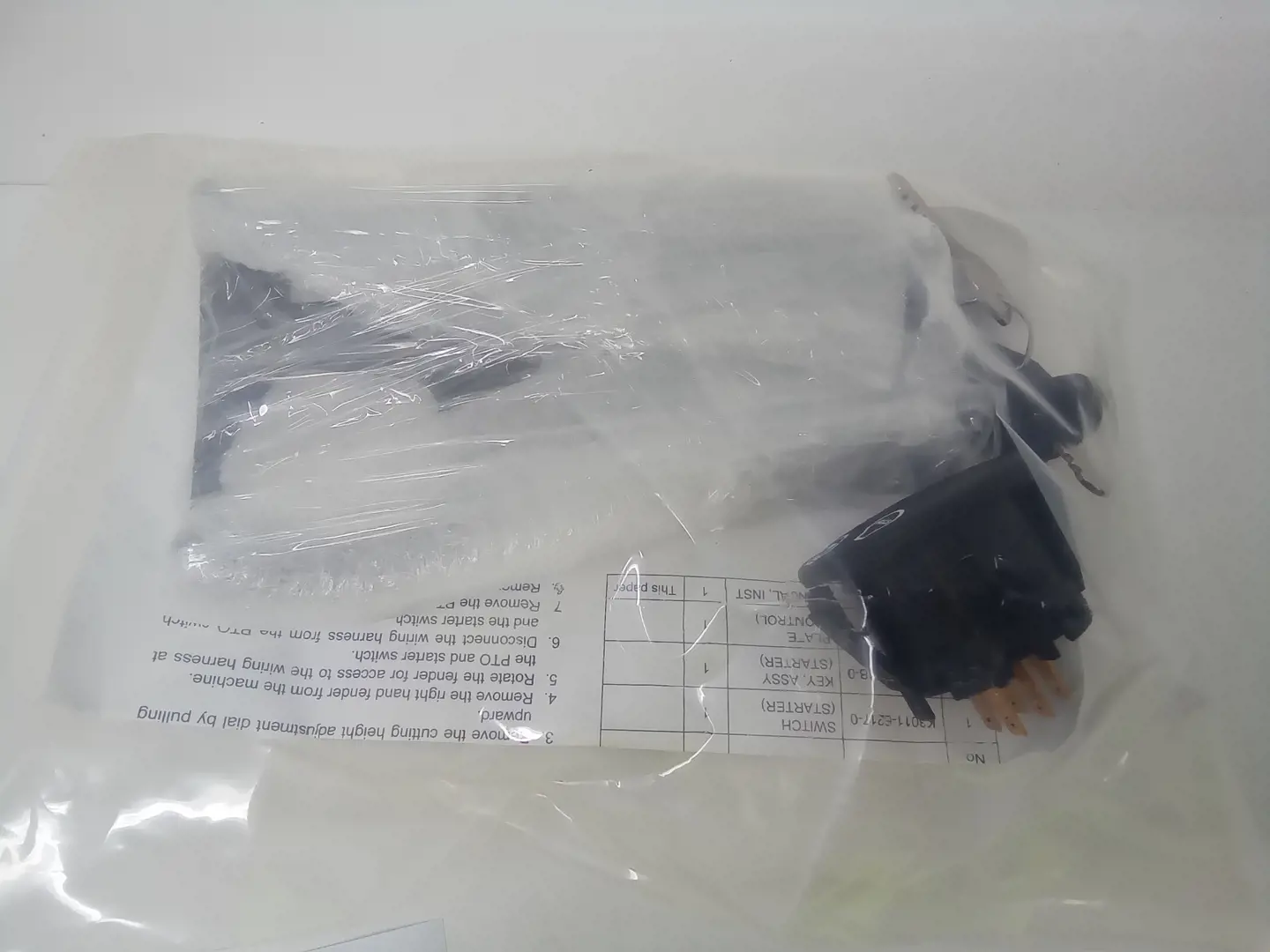 Kubota #K3011-96200 KIT SWITCH,START