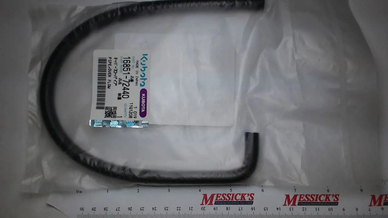 Kubota #16851-72440 PIPE, OVER-FLOW
