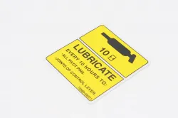 Kubota #75580-56370 Lubricate Label