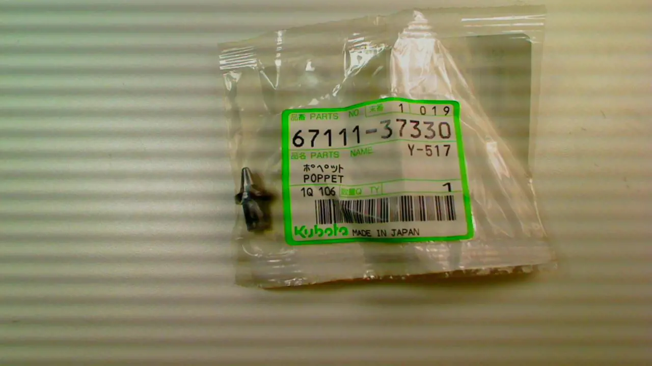 Kubota #67111-37330 POPPET